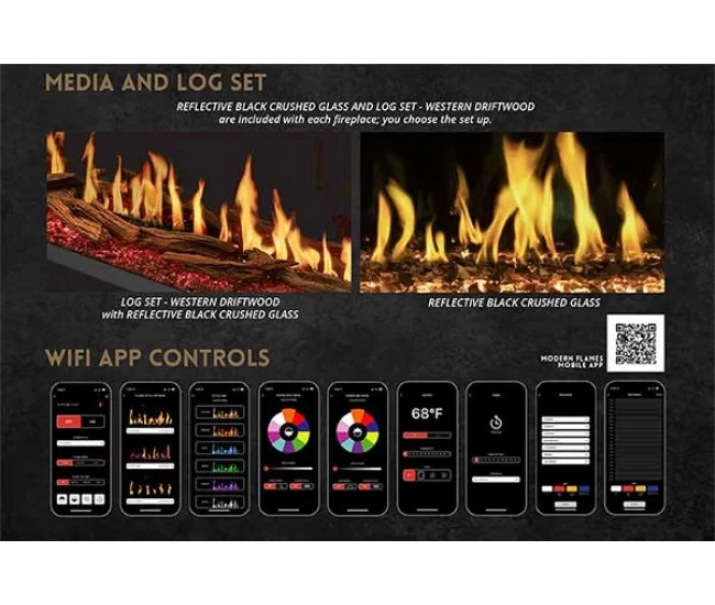 Modern Flames 100-inch Orion Multi Virtual Electric Fireplace