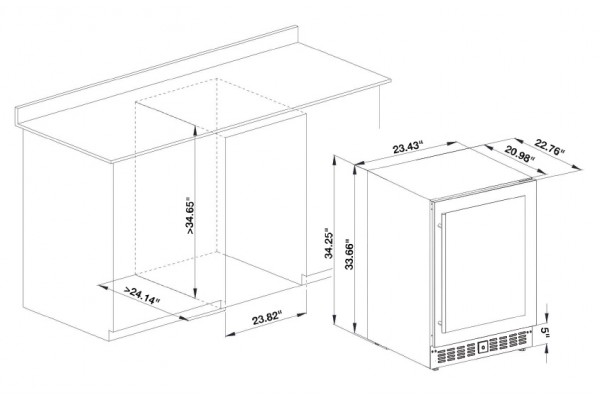 Profire Premium Outdoor Refrigerator